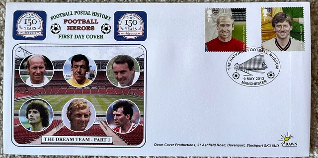 MANCHESTER UNITED THE Dream Team Part 1 ‘Large’ Dawn First Day Cover £7 ...