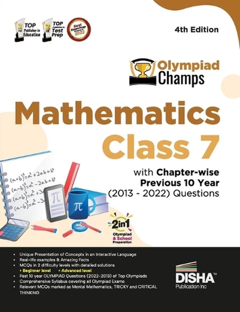 OLYMPIAD CHAMPS MATHEMATICS Class 7 with Chapter-Wise Previous 10 Year ...