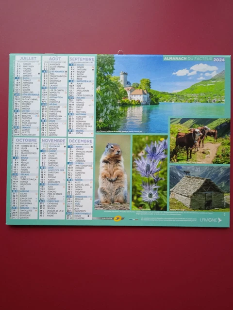 CALENDRIER DE LA poste Almanach 2024 EUR 5,00 - PicClick FR