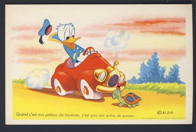 USA HISTORY - Walt Disney - Donald Duck car turtle - c.W.D.P. French ...