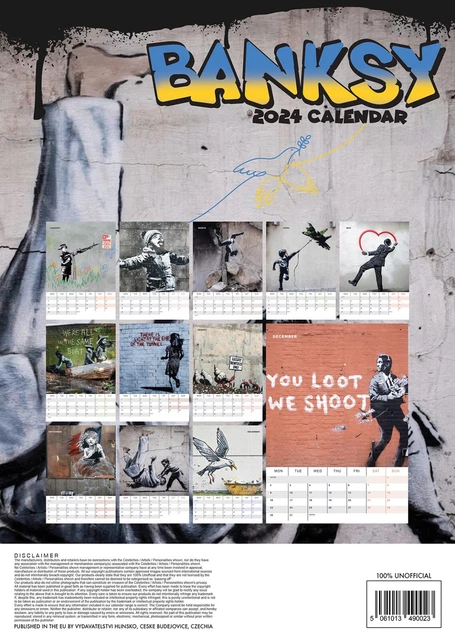 Banksy Calendar 2024 Large A3 Size Wall New And Sealed Free Uk Postage
