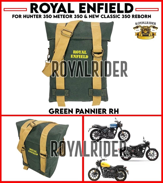 ROYAL ENFIELD - RH GREEN PANNIER " For Meteor 350 & Hunter 350 & New ...