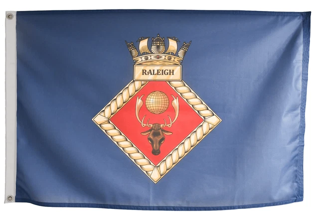 HMS RALEIGH DRAPEAU avec Oeillets - Mod sous Licence - Artisanal En GB ...