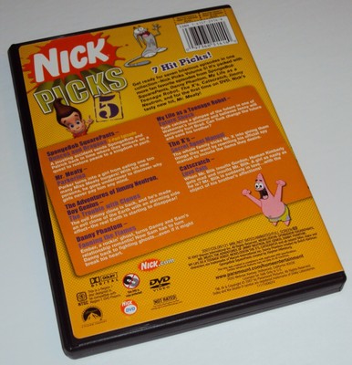 NICK PICKS VOL. 5 Five Nickelodeon DVD Mr. Meaty Spongebob Catscratch ...