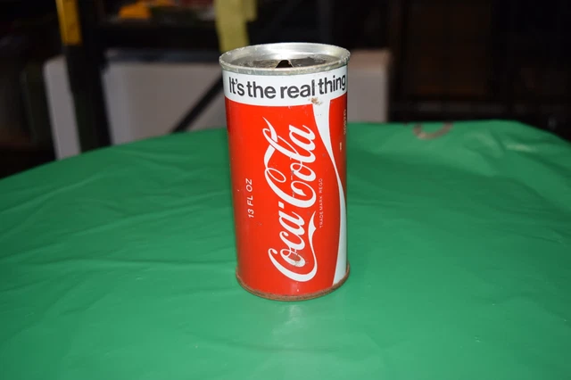 COKE CAN ,EARLY Ring Pull Type 13Fl/Oz Its The Real Thing Steel With ...