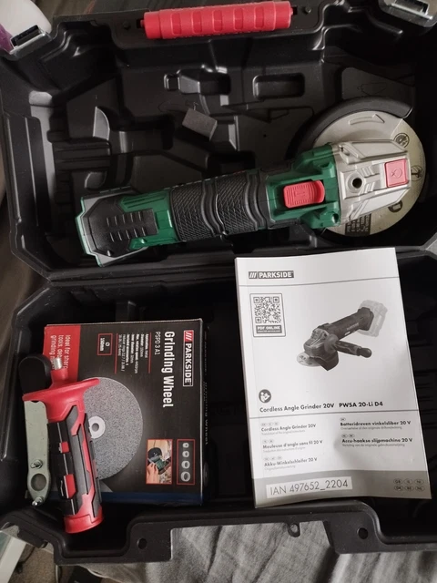 PARKSIDE 20V CORDLESS Angle Grinder.No Battery Included £40.00 ...