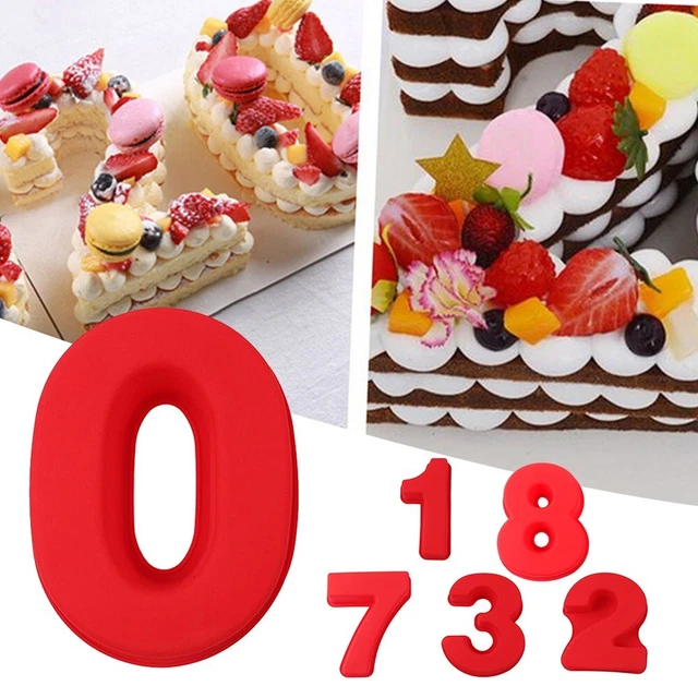 FOOD GRADE SILICONE Number Cake Pan for Perfectly Shaped Valentine's ...