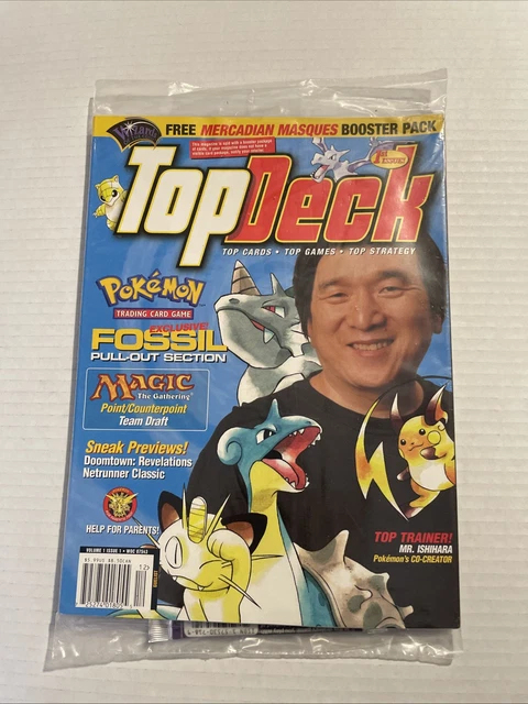 RARE TOP DECK Vol. 1 Issue 1, Dec. 1999 w/ Magic Pack and Pokemon Card ...