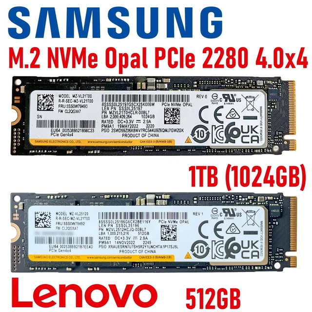 SAMSUNG 512GB / 1TB M.2 NVMe Opal PCIe 2280 4.0x4 Lenovo SSD Drive EUR ...