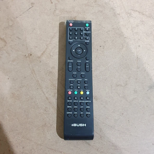 BUSH BLACK HANDHELD Wireless Battery Operated TV DVD Combi Remote ...