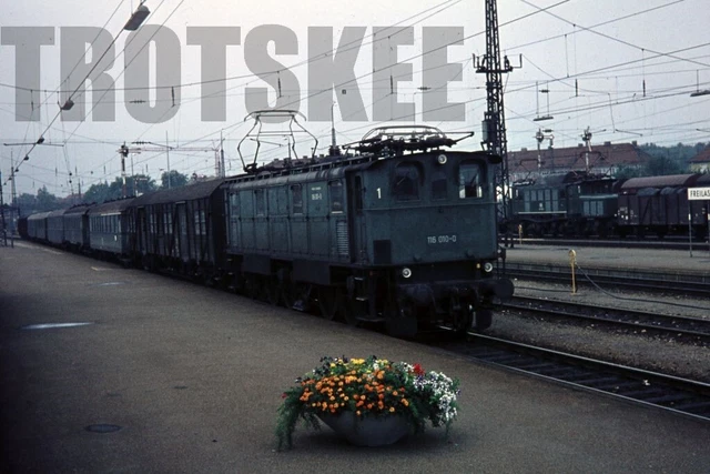 35MM SLIDE DB West Germany Railways Electric Loco 116 010 c1970 ...