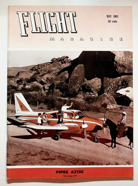 1961 MAY FLIGHT Magazine Piper Aztec DeHavilland Jet Portland ...