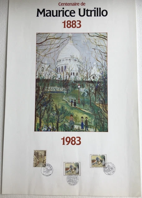 AFFICHE TRÉS RARE du Centenaire de Maurice Utrillo 1883-1983,en TBE EUR ...