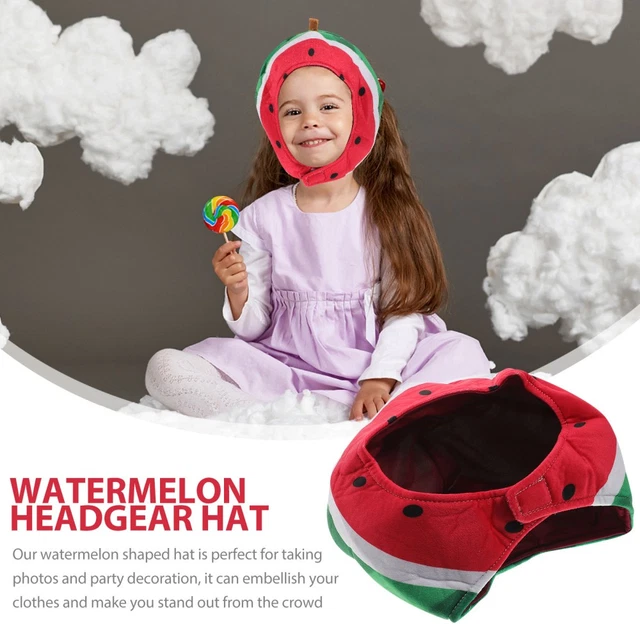 WATERMELON HEADGEAR MAN Child Creative Fun Hats Fruit Party Headwear £ ...