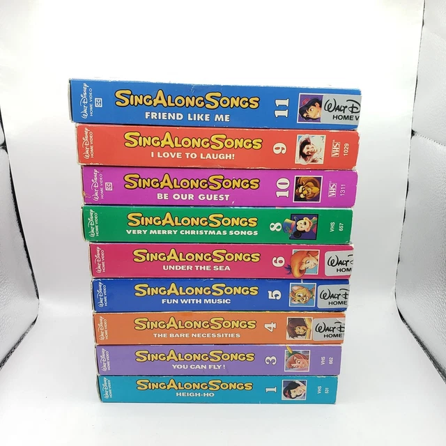 DISNEY SING ALONG Songs VHS Lot of 9 Vol. 1,3,4,5,6,8,9,10, and 11 EUR ...