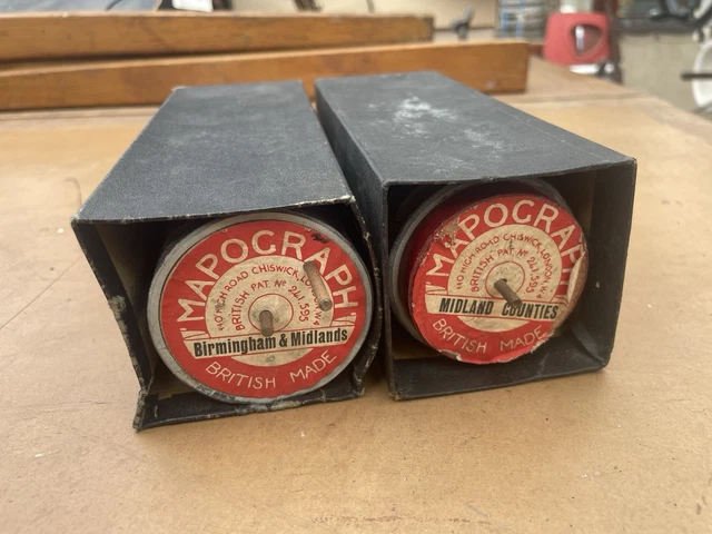 MAPOGRAPH MAP ROLLER 50s / 60s - Birmingham & Midlands & Midland ...