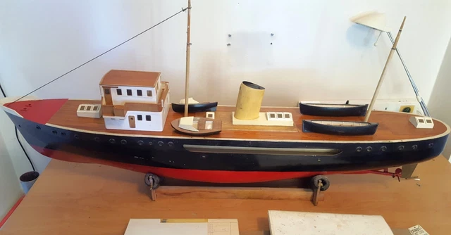 LARGE RADIO CONTROL vintage model boat/ship/tug - T.H.V Pathfinder ...
