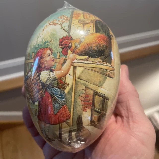 VINTAGE FILLABLE EASTER Egg Paper Mache Germany Chicken Chicks Ducks 4. ...