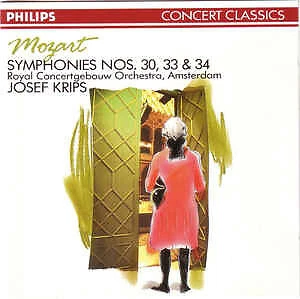 WOLFGANG AMADEUS MOZART - Concertgebouworkest Josef Krips Symphonies Nos. 30 33 EUR 8,00 ...