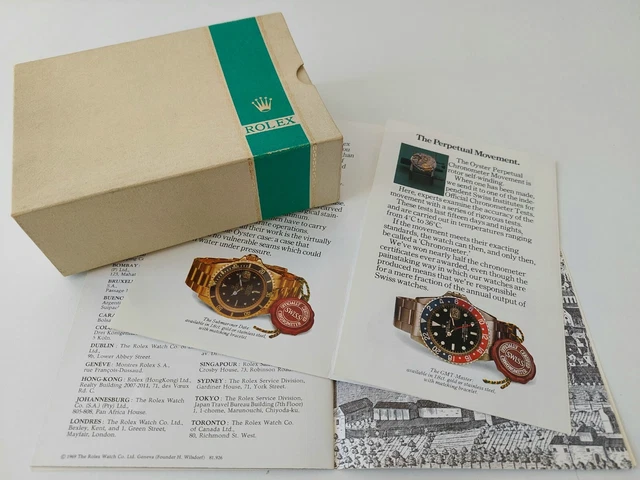 ROLEX BOX & brochure from the 60s: Submariner 5512, 5513, 1680, GMT ...