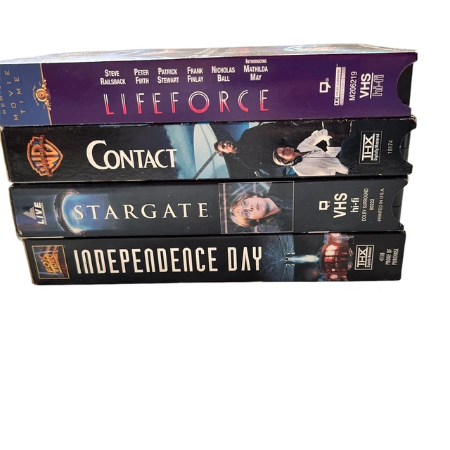 LIFEFORCE CONTACT STARGATE Independence Day VHS LOT Untested Estate ...