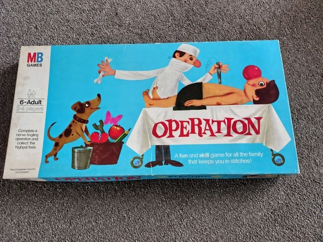 FULLY WORKING VINTAGE 1976 Original MB Games Operation Board Game ...