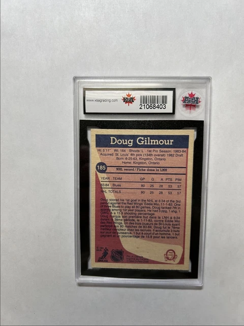 1984-85 O-PEE-CHEE DOUG Gilmour Rookie KSA 9.5 (P.P.) #185 $62.55 ...