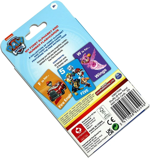 PAW PATROL Alphabet & Number Flashcards £4.99 - PicClick UK