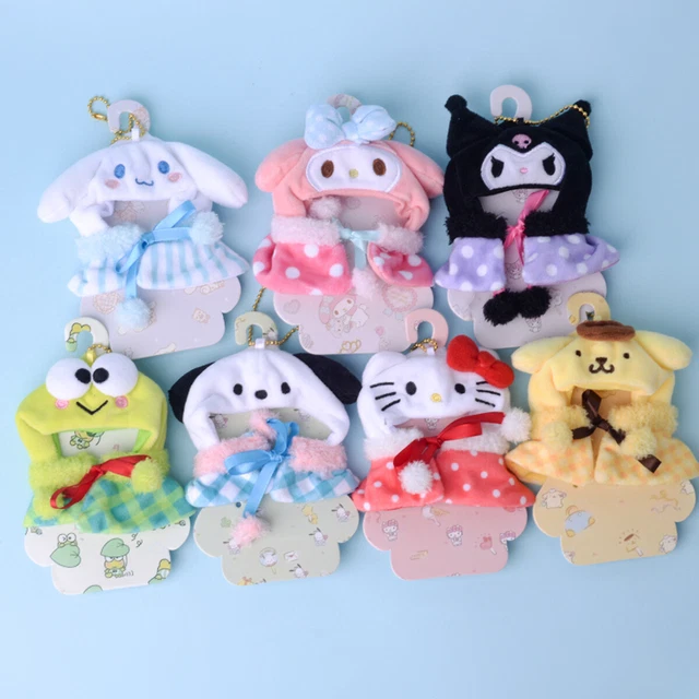 MY MELODY KUROMI Cinnamoroll Hello Kitty Doll Clothes Cloak Pendant Keychain NEW EUR 15,24 ...