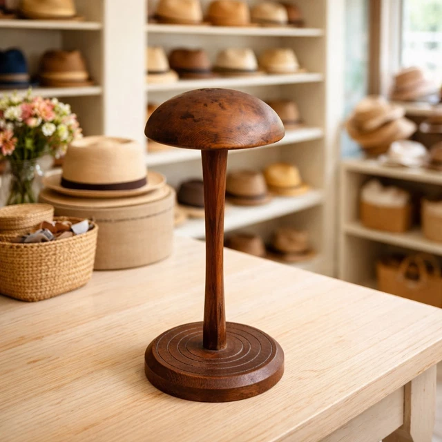 ANCIEN PRÉSENTOIR PORTE-CHAPEAU en bois tourné – grand modèle, époque ...