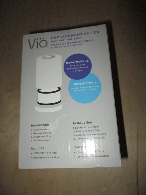VIO AIR FILTER Replacement 2 Pk For Air Purifier HEPA/MERV-13 NEW IN ...