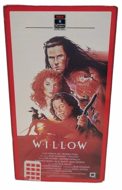 VINTAGE WILLOW VHS Val Kilmer Warwick Davis Ron Howard George Lucas VHS ...