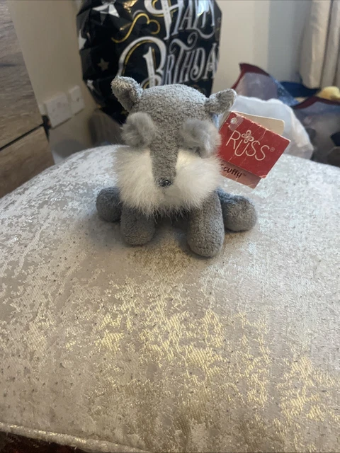 RUSS BERRIE SCRUFFY Puppy Dog Plush Soft Toy Beanie 17cm Heartcraft ...