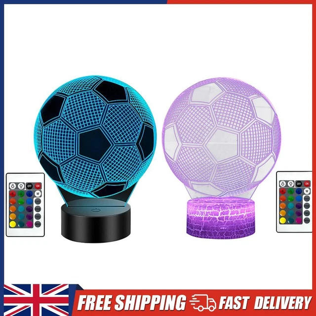 3D SOCCER NIGHT Light Football Night Lamps LED Frame Table Lamp for ...