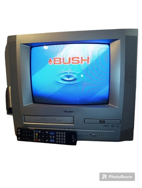 BUSH BTV 183DVD/C 14” CRT Retro TV/VHS Combo Gaming SCART With Remote £94.95 - PicClick UK