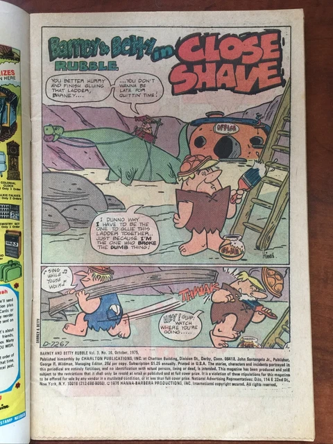 BARNEY & BETTY Rubble #16 Charlton 1975 FN $10.00 - PicClick CA