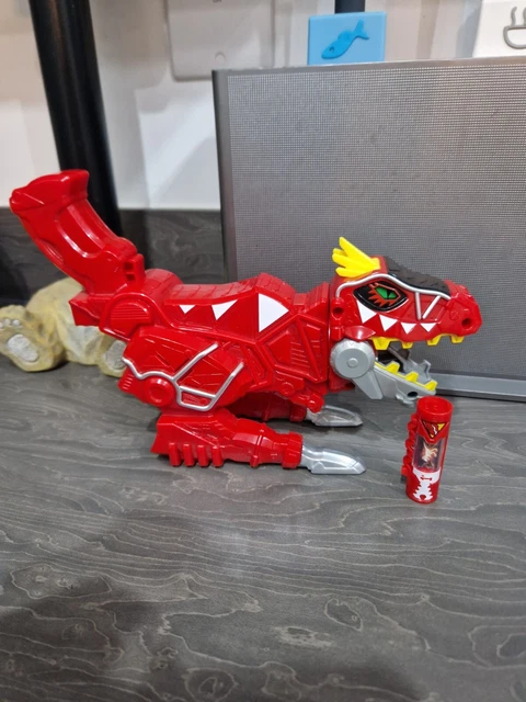 POWER RANGERS DELUXE Dino Super Charge Red T Rex Morpher Gun With ...