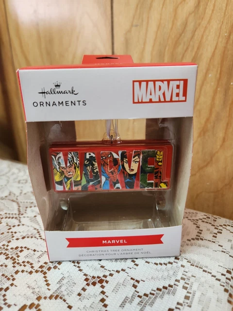 2022 HALLMARK MARVEL Comics Heroes & Villains Logo Sign Christmas ...