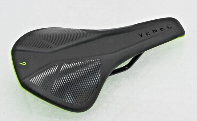 CUBE NATURAL FIT Saddle Venec Black/Green/Glossy/ Green Bicycle Saddle ...