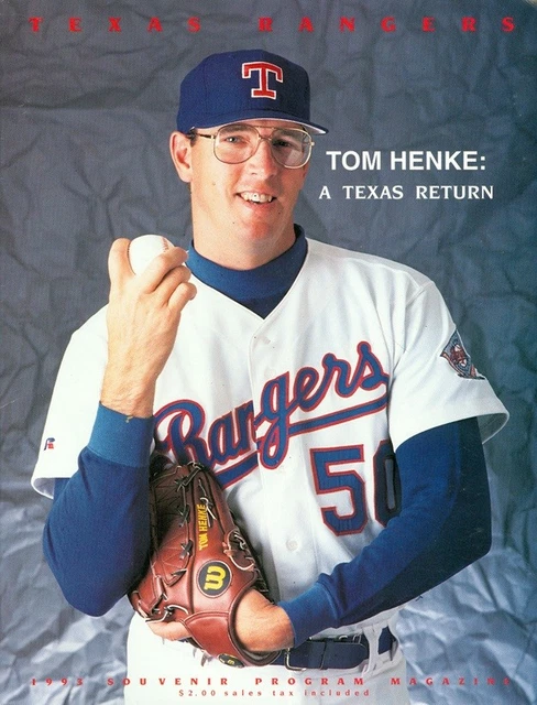 1993 TEXAS RANGERS vs Detroit Tigers Program : Tom Henke sur couverture ...