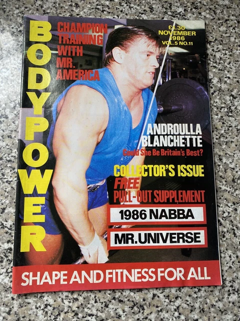 BODYPOWER BODYBUILDING MAGAZINE November 1986 Vol5 No 11 £5.00 ...