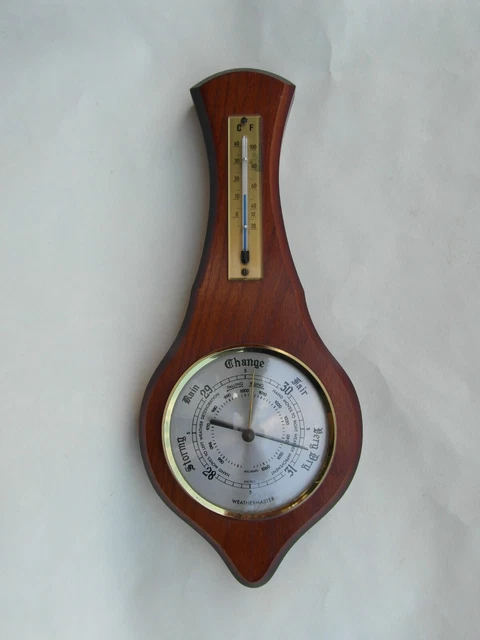 A SMALL AND Very Attractive 1970s Banjo Barometer by Weathermaster ...
