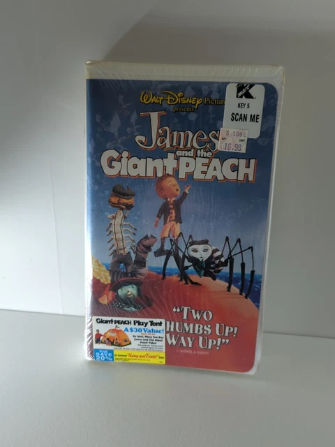 JAMES AND THE GIANT PEACH VHS (roald dahl) NEW AND SEALED RARE USA OOP ...