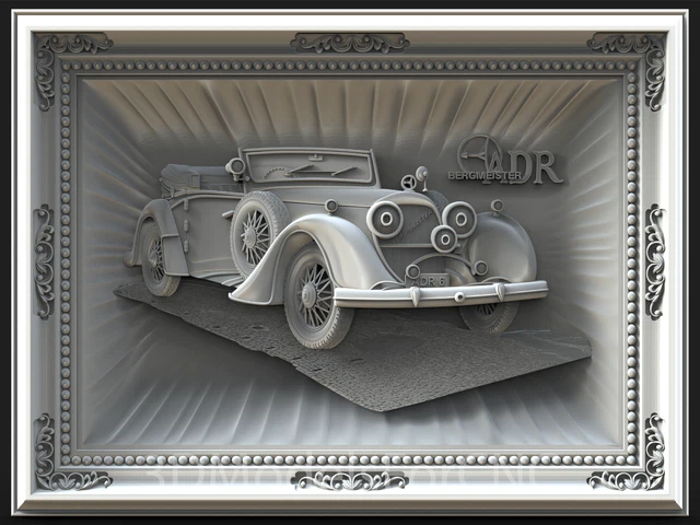 3D MODEL STL File for CNC Router Laser & 3D Printer Antique Car Bergmeister ADR6 £2.55 - PicClick UK