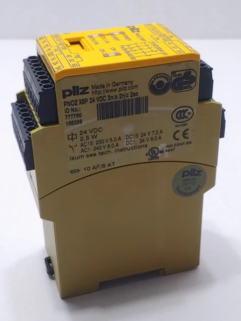 PILZ PNOZ X8P Safety Relay Module 24vdc 3n/o 2n/c 2so 777760 $19.95 ...