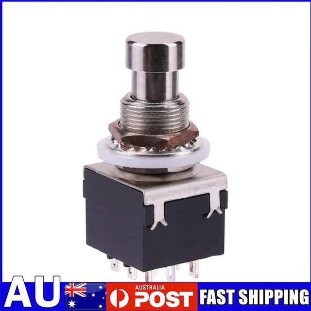 3pdt 9pin Push Button Foot Switch Fr Diy Guitar Effect Pedal Stomp 12