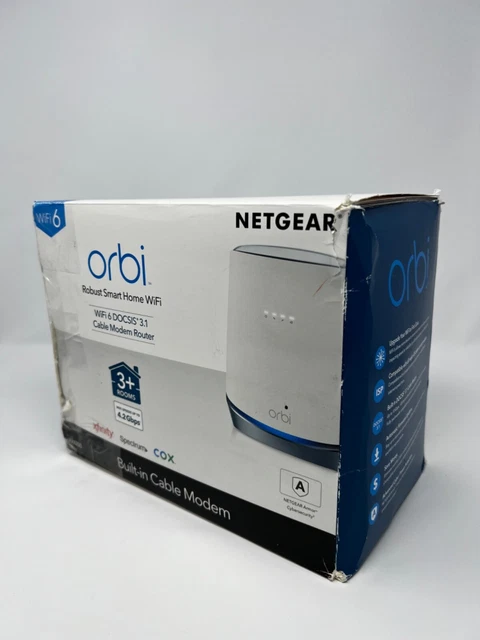 NETGEAR ORBI CBR750 AX4200 WiFi Cable Modem Router DOCSIS 3.1 Tri-Band ...