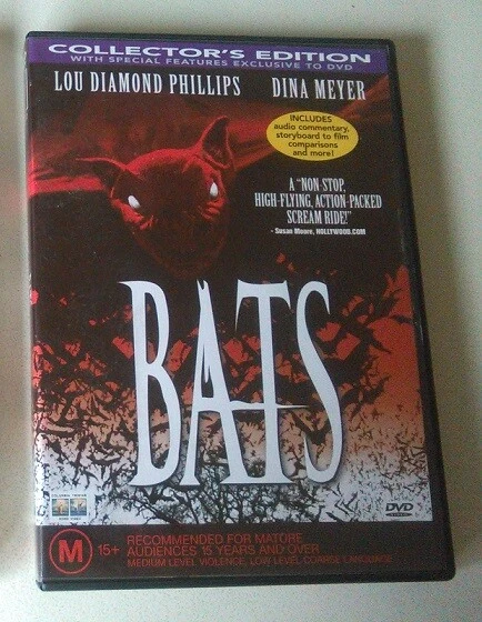 BATS DVD REGION 4 lou diamond phillips RARE OOP dina meyer HORROR ...