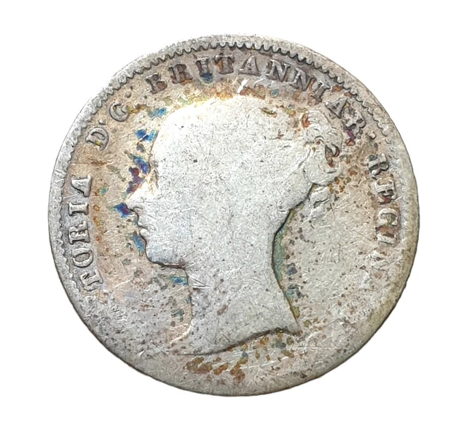 GREAT BRITAIN 1848 Silver Coin Four Pence Groat Queen Victoria £20.00 ...