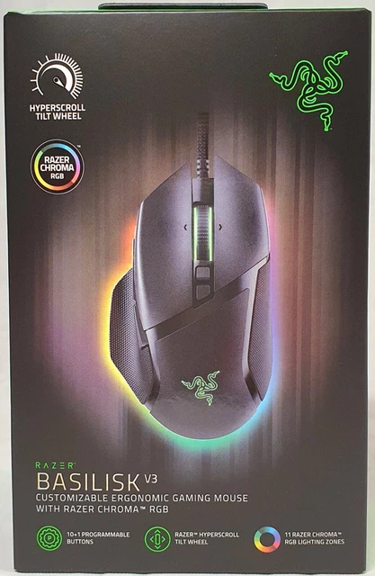 RAZER BASILISK V3 Chroma RGB Gaming Mouse - 26000 DPI - New & Original ...